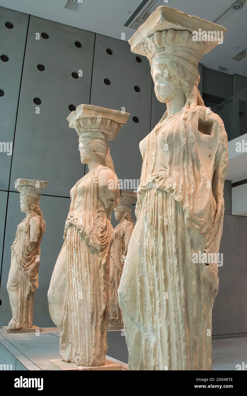 The Caryatids, statues of beautiful girls of the 5th cent. BC ...