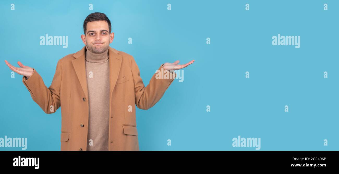 isolated man with expression of misunderstanding Stock Photo - Alamy