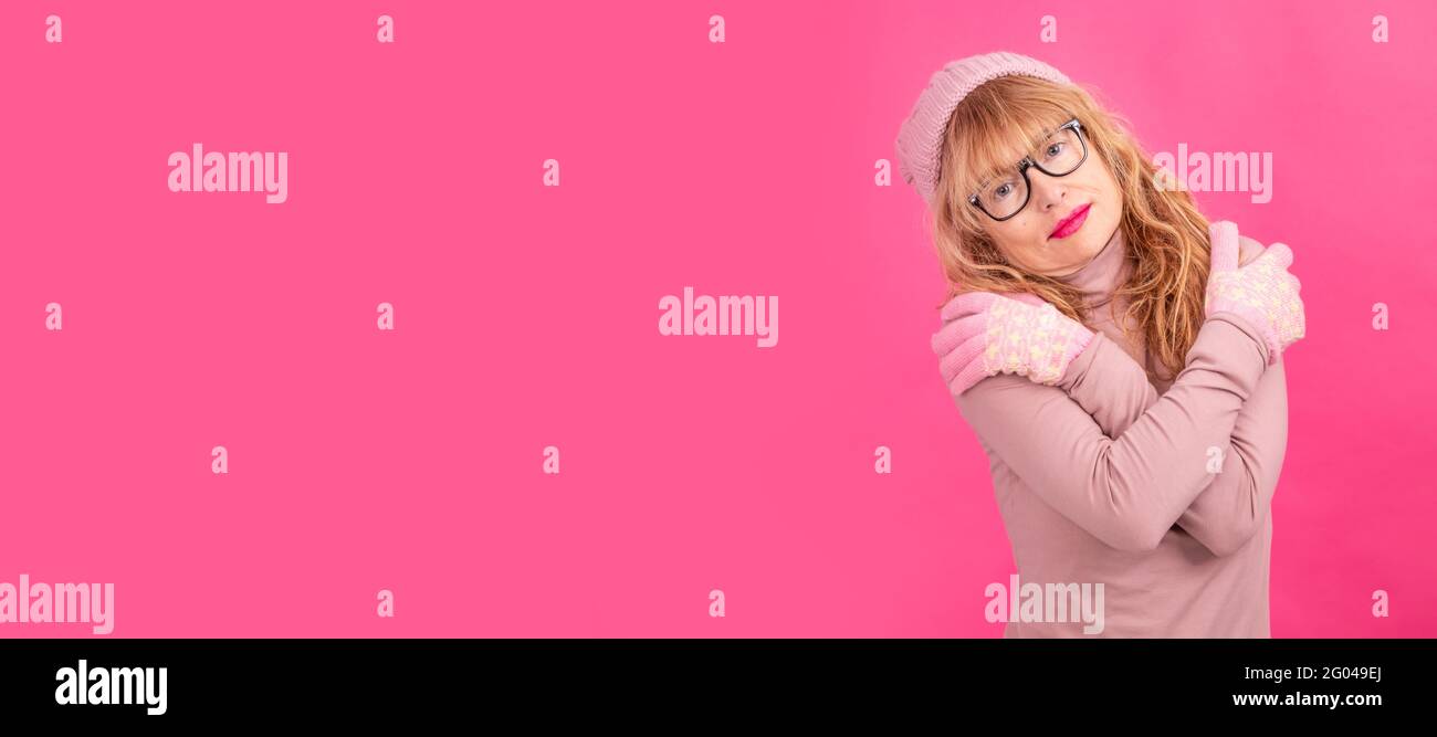 portrait of adult woman with dreamy expression isolated Stock Photo - Alamy