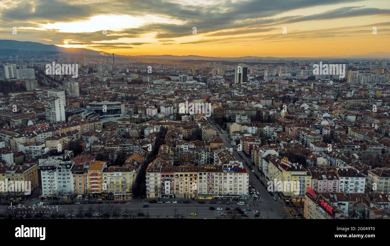 Sofia buildings bulgaria aerial hi-res stock photography and images - Alamy