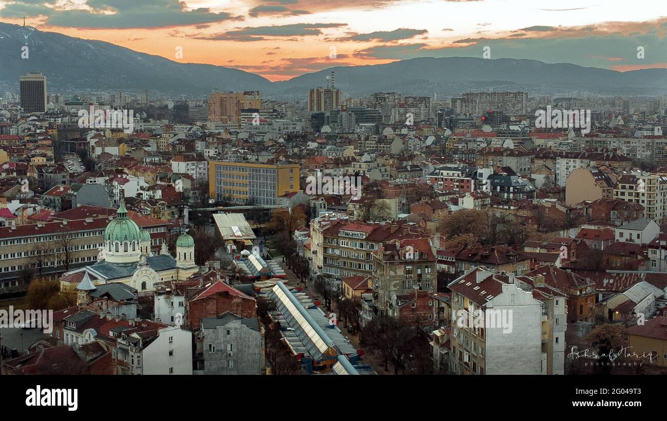 Sofia buildings bulgaria aerial hi-res stock photography and images - Alamy
