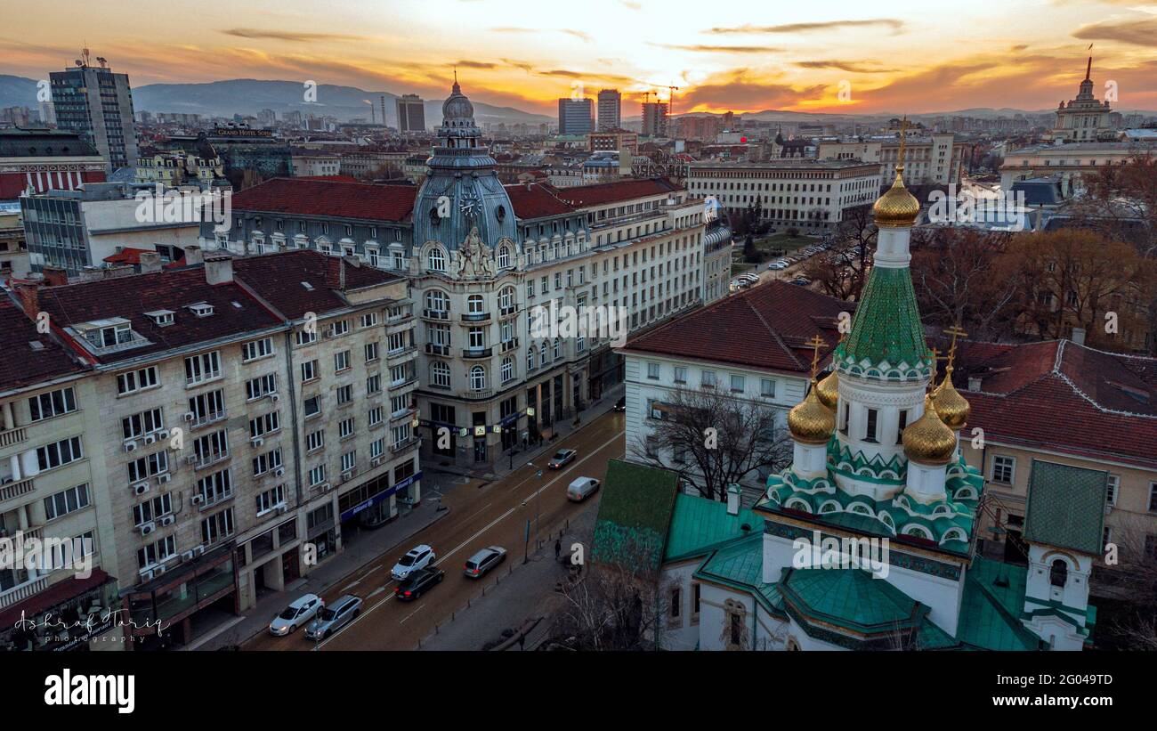 Sofia bulgaria aerial hi-res stock photography and images - Alamy