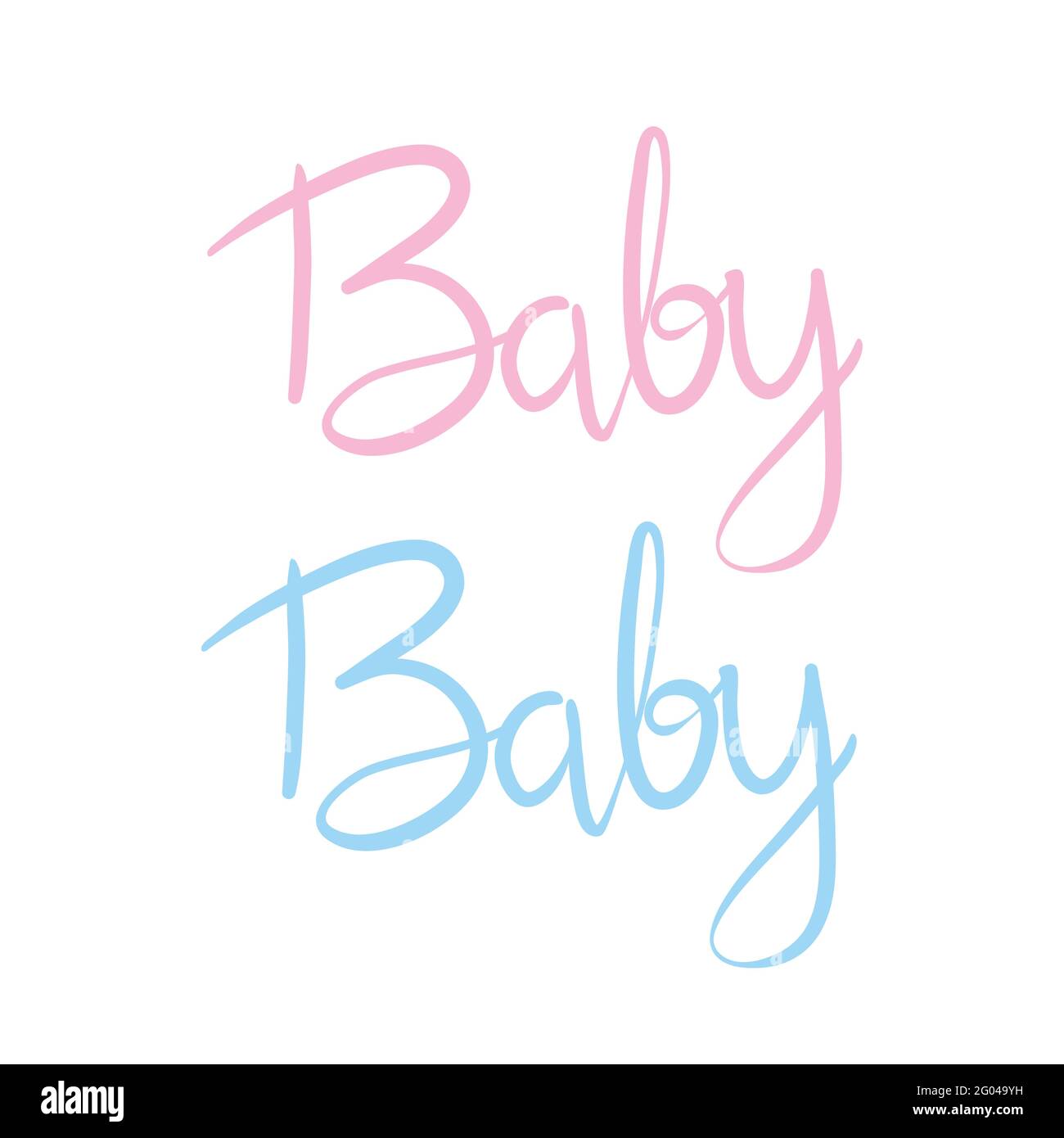 Lettering set for baby shower. The arrival of the child and the ...