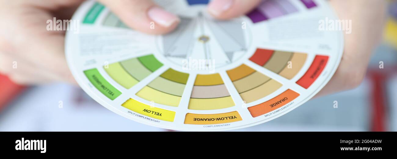 In hands of color scheme and compatibility with other colors Stock ...