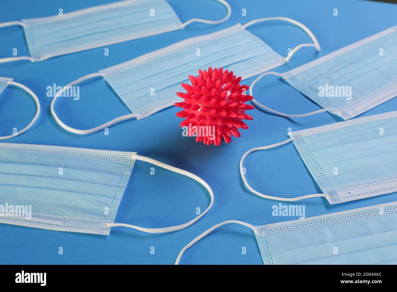 Viral Coronavirus Bacteria And Protective Medical Disposable Masks On A ...