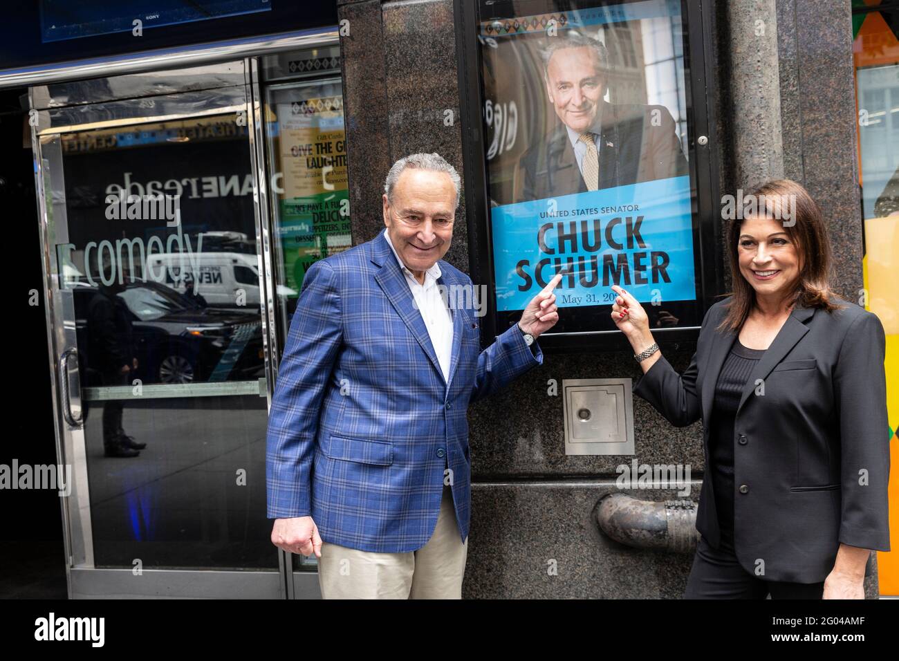 New York, NY - May 31, 2021: U. S. Senator Charles Schumer and Caroline ...