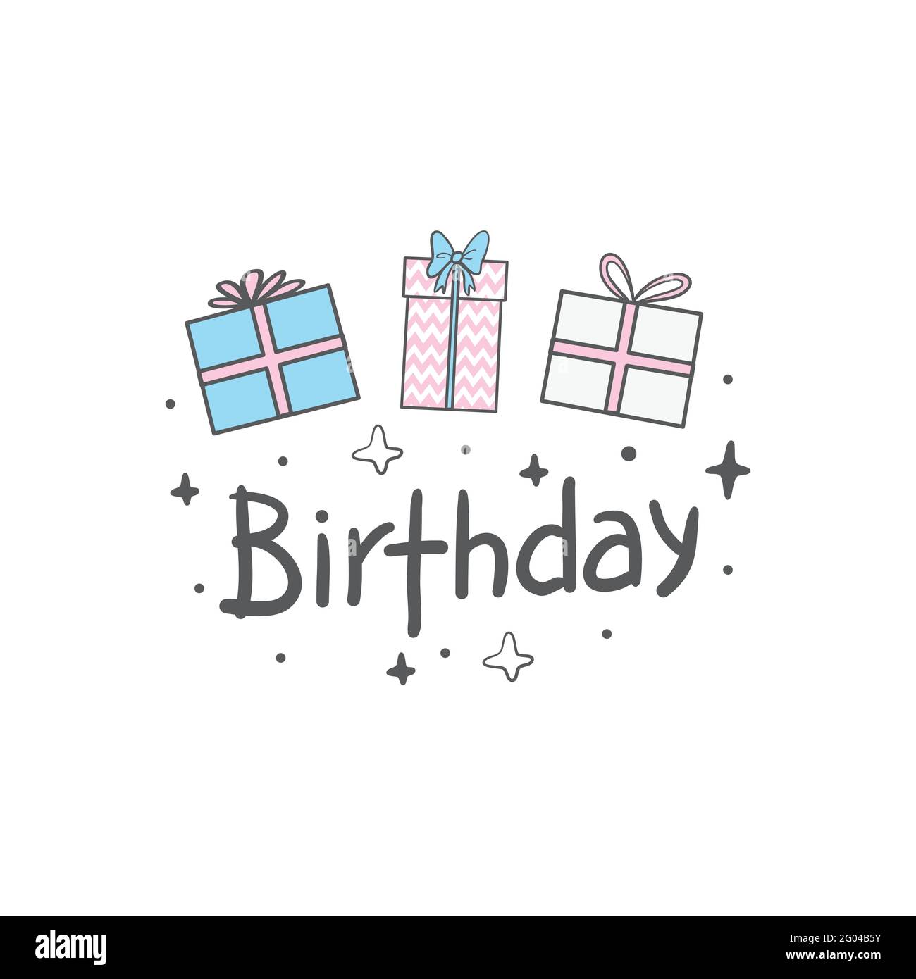 Happy birthday inscription. A greeting card with calligraphy. Hand ...