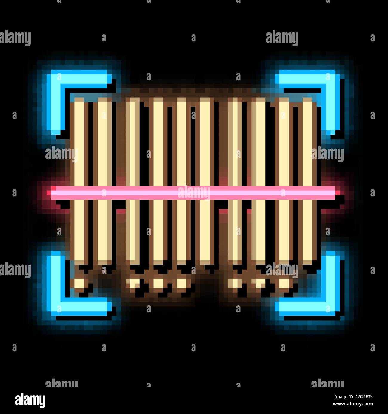 Barcode Postal Transportation Company neon glow icon illustration Stock ...