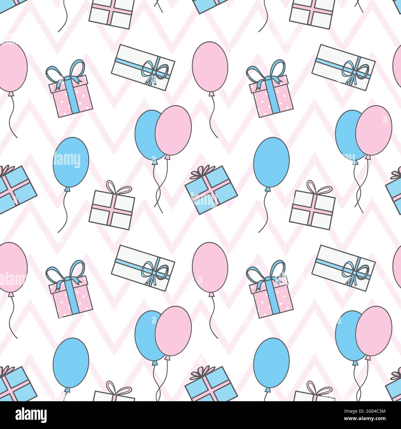 Birthday background with balloons and gifts, design element. Vector ...