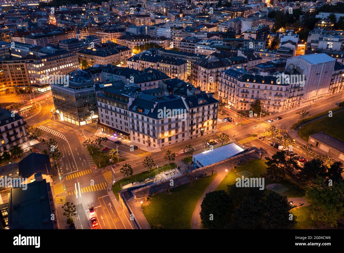 Jet d'eau geneva aerial hi-res stock photography and images - Alamy