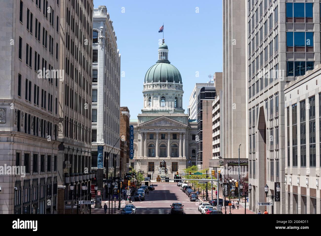 Indianapolis - Circa May 2021: Indiana State House and Capitol Dome. It ...