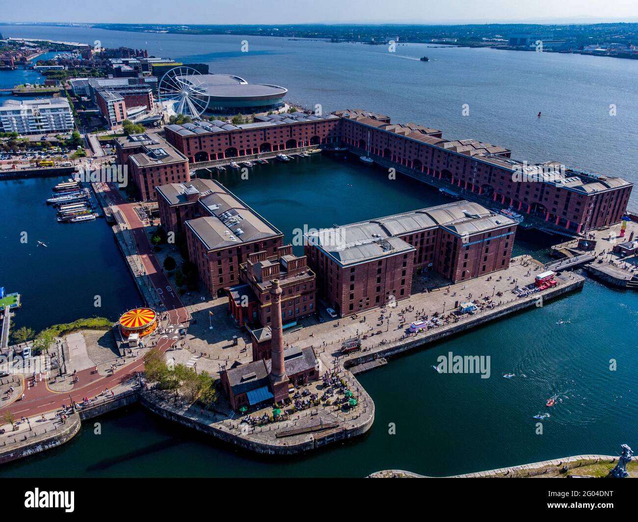 A aerial view of The Royal Albert Dock in Liverpool. Picture date ...
