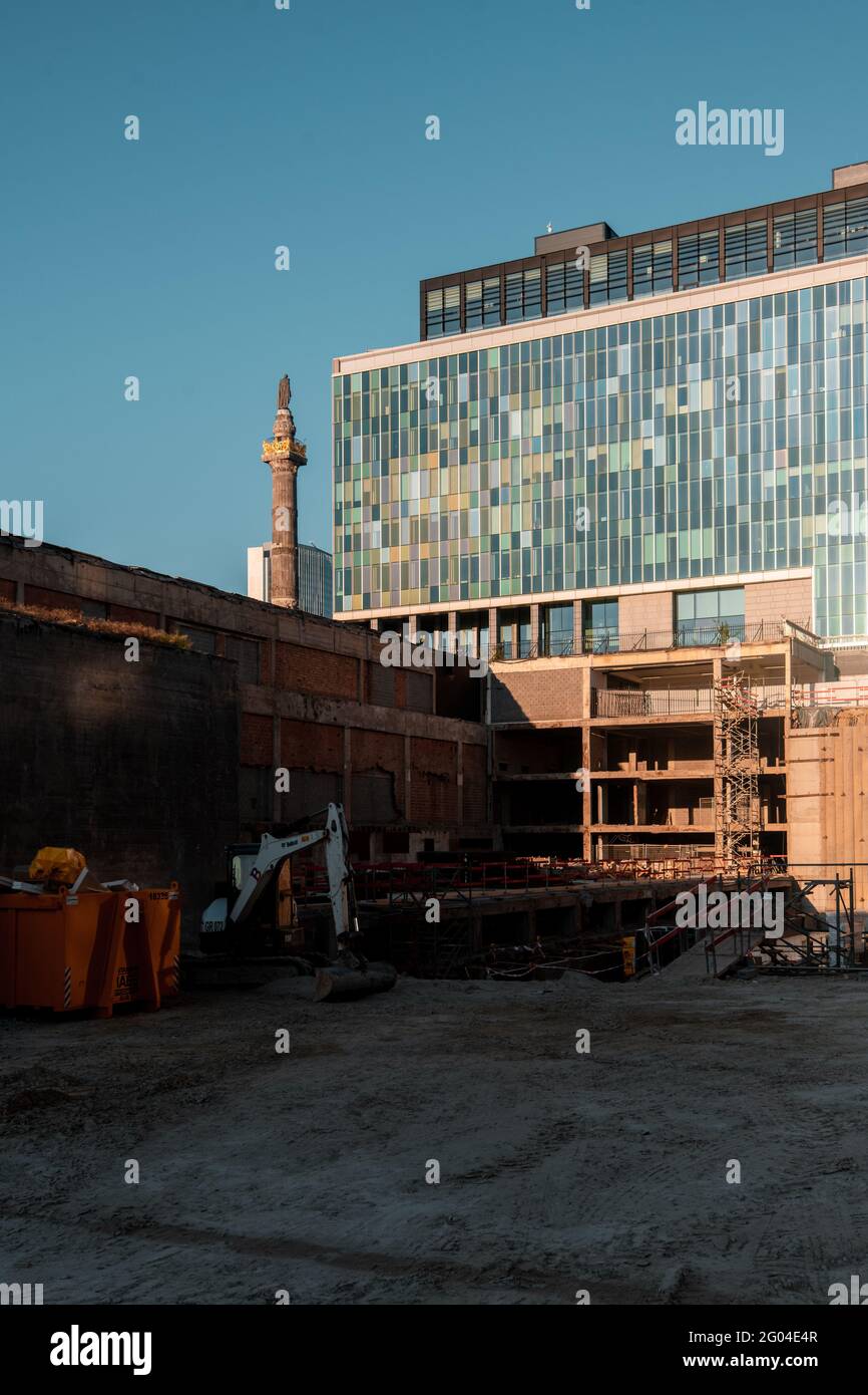 BRUSSEL, BELGIUM - May 30, 2021: The finance tower overlooking brussels ...