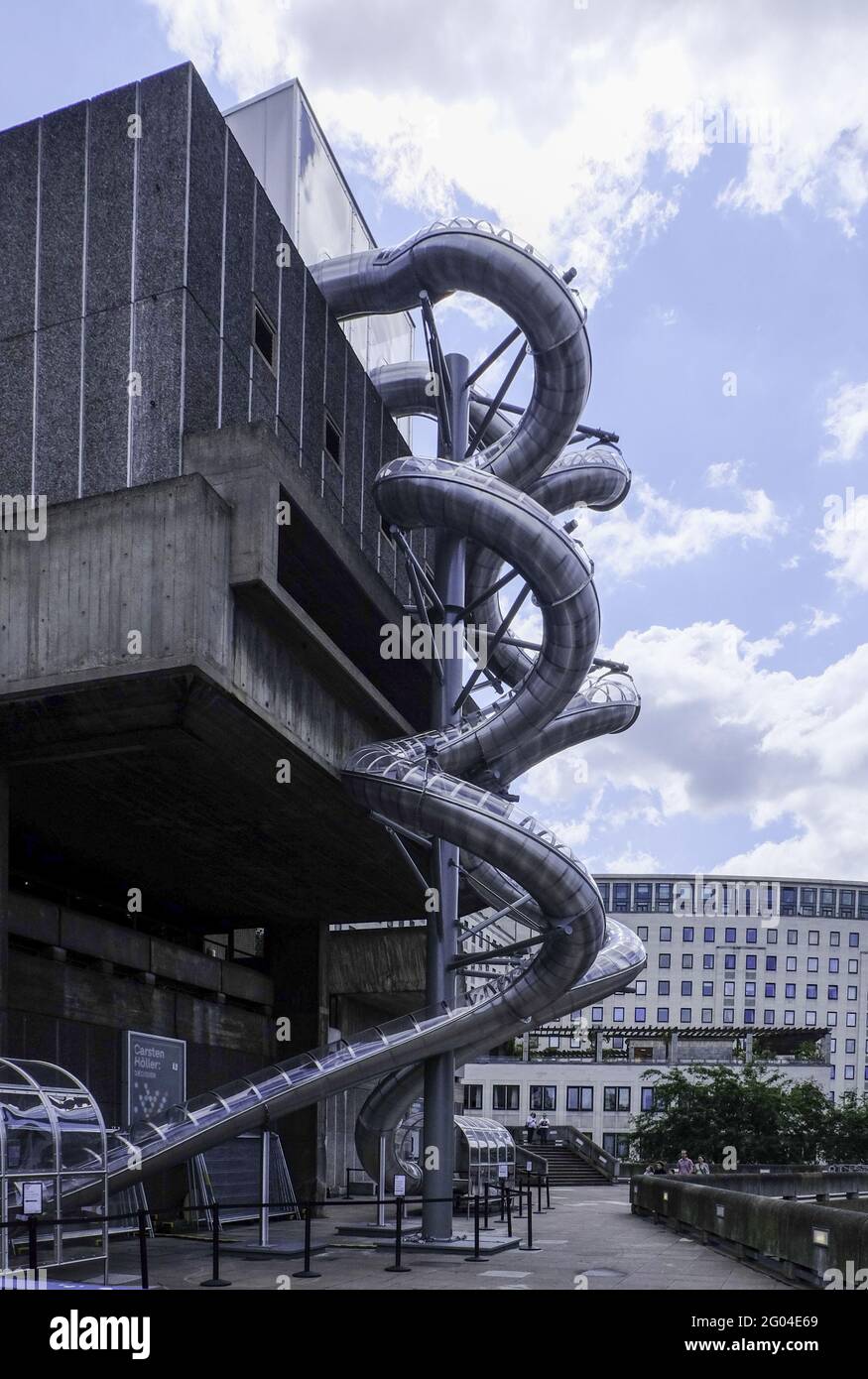 LONDON, UNITED KINGDOM - Jul 26, 2015: A Carsten Holler slide on the ...