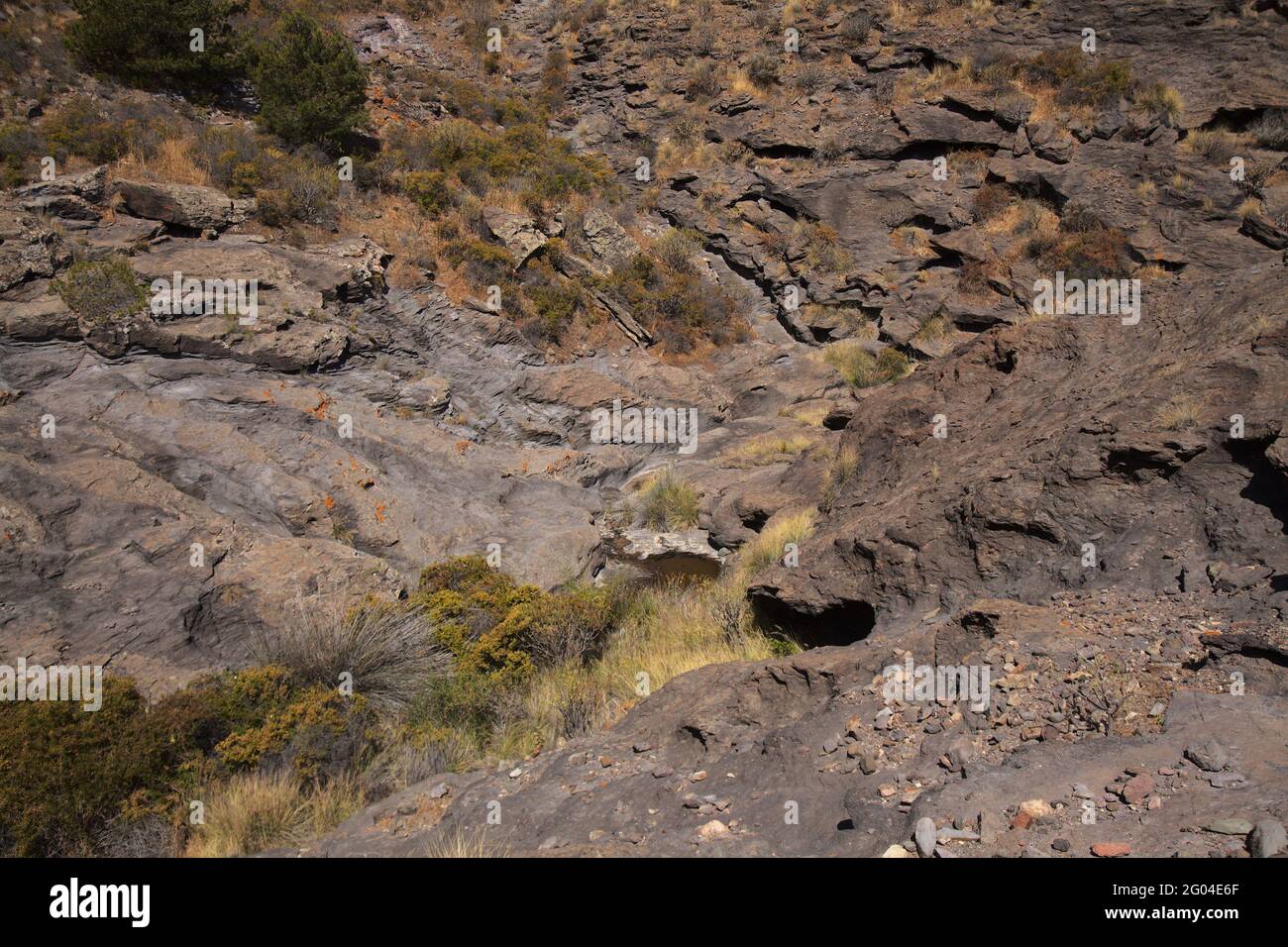 Gran Canaria, landscape of the western part of the island along a ...