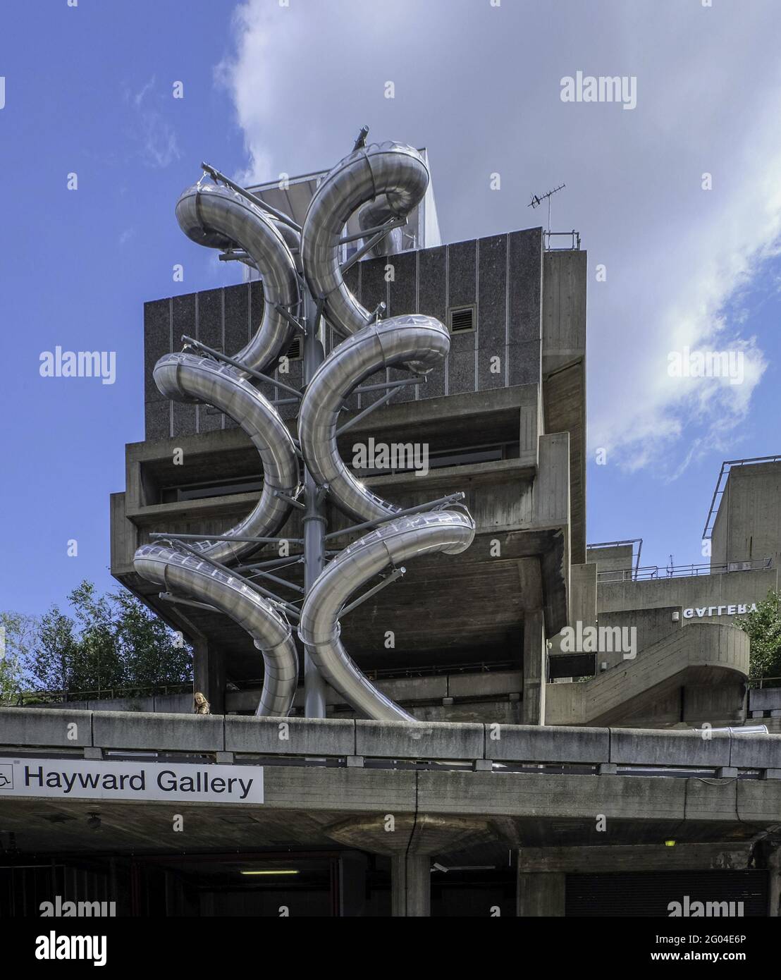 LONDON, UNITED KINGDOM - Jul 26, 2015: A Carsten Holler slide on the ...