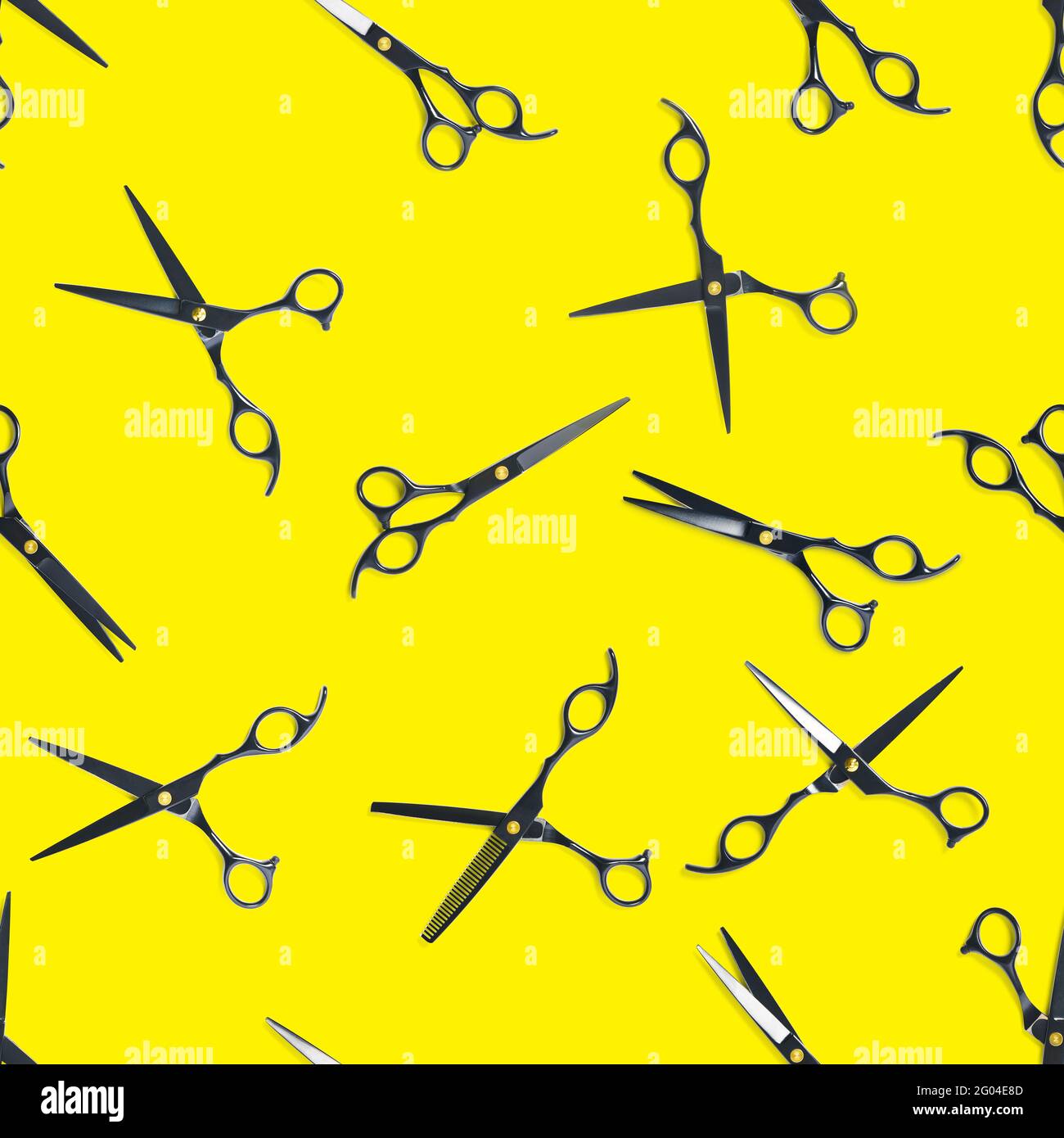 Seamless pattern of black scissors. professional hairdresser black ...