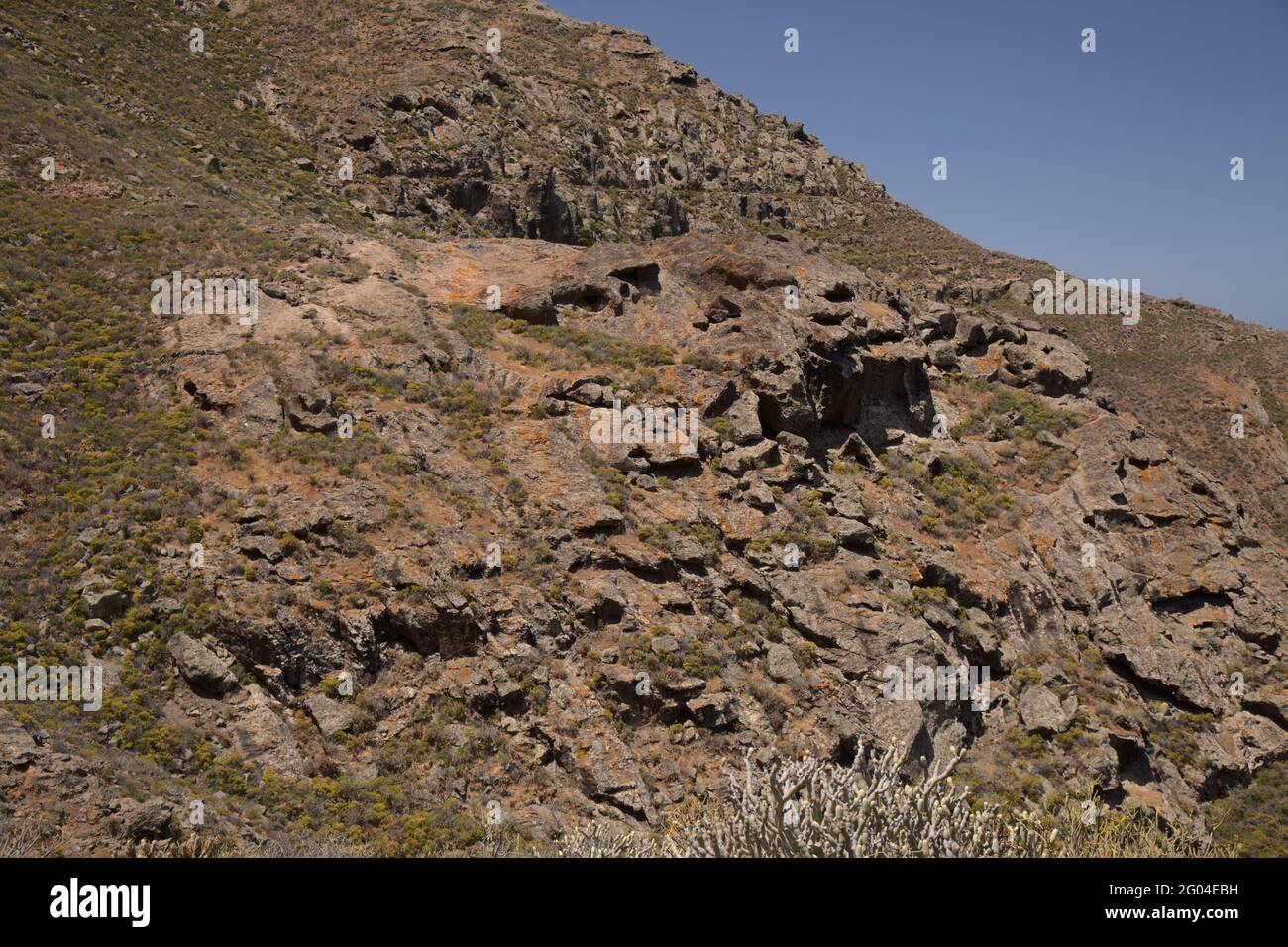 Gran Canaria, landscape of the western part of the island along a ...