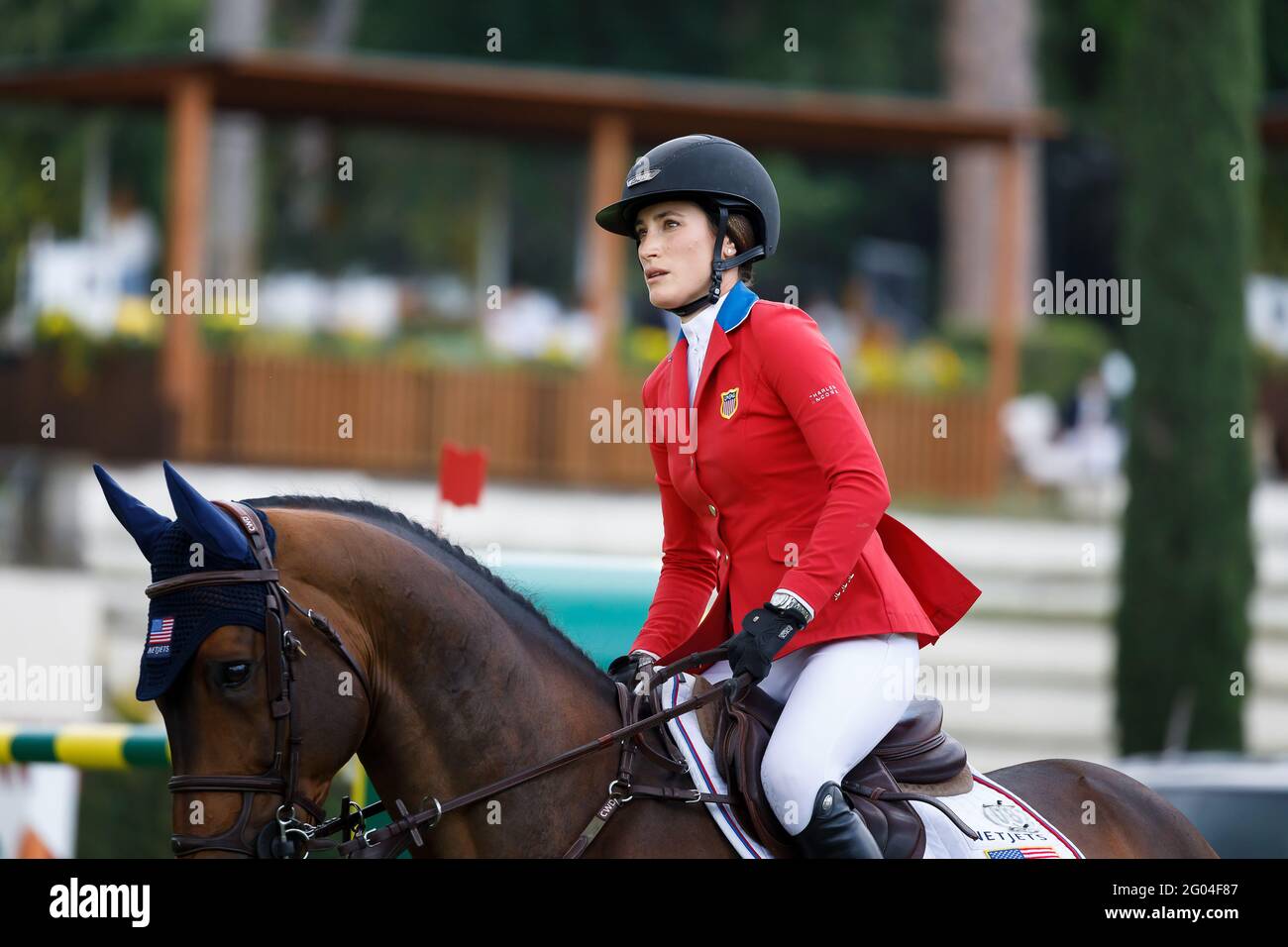 Jessica Springsteen (USA) onward Don Juan Van De Donkhoeve during the ...
