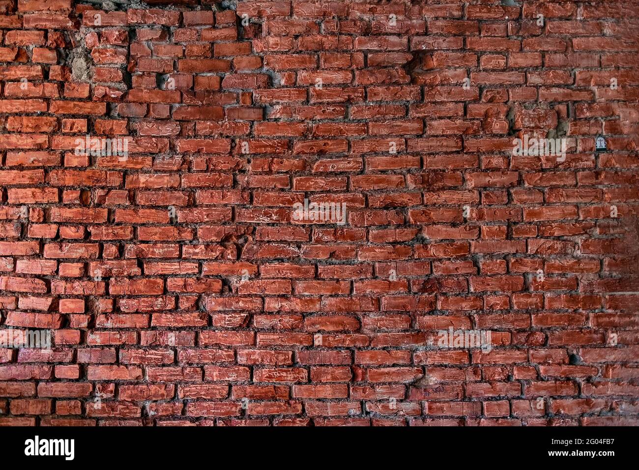 Red brick background. wide old red brick wall. pattern design texture ...