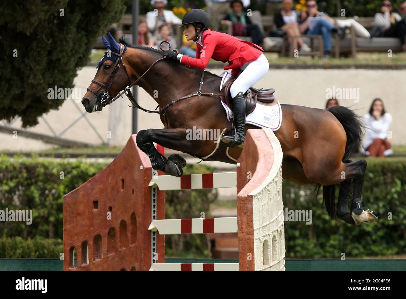 Jessica Springsteen (USA) onward Don Juan Van De Donkhoeve during the ...