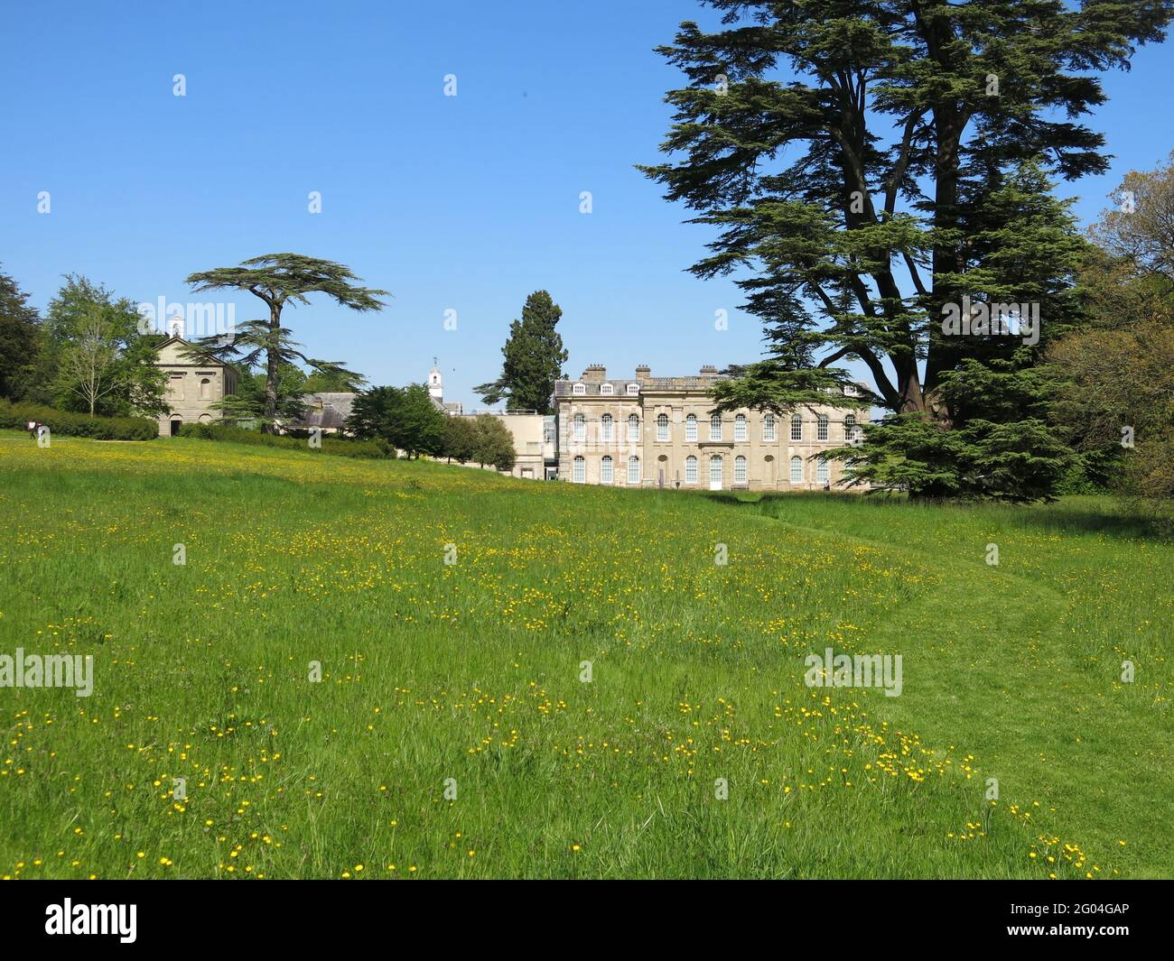 View of the parkland and Capability Brown landscape that surrounds the ...