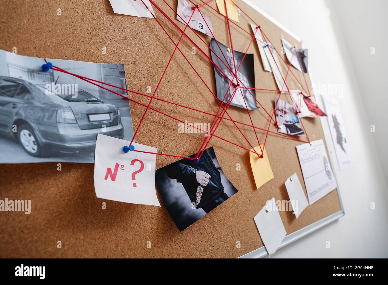 Crime board in police department, closeup Stock Photo - Alamy