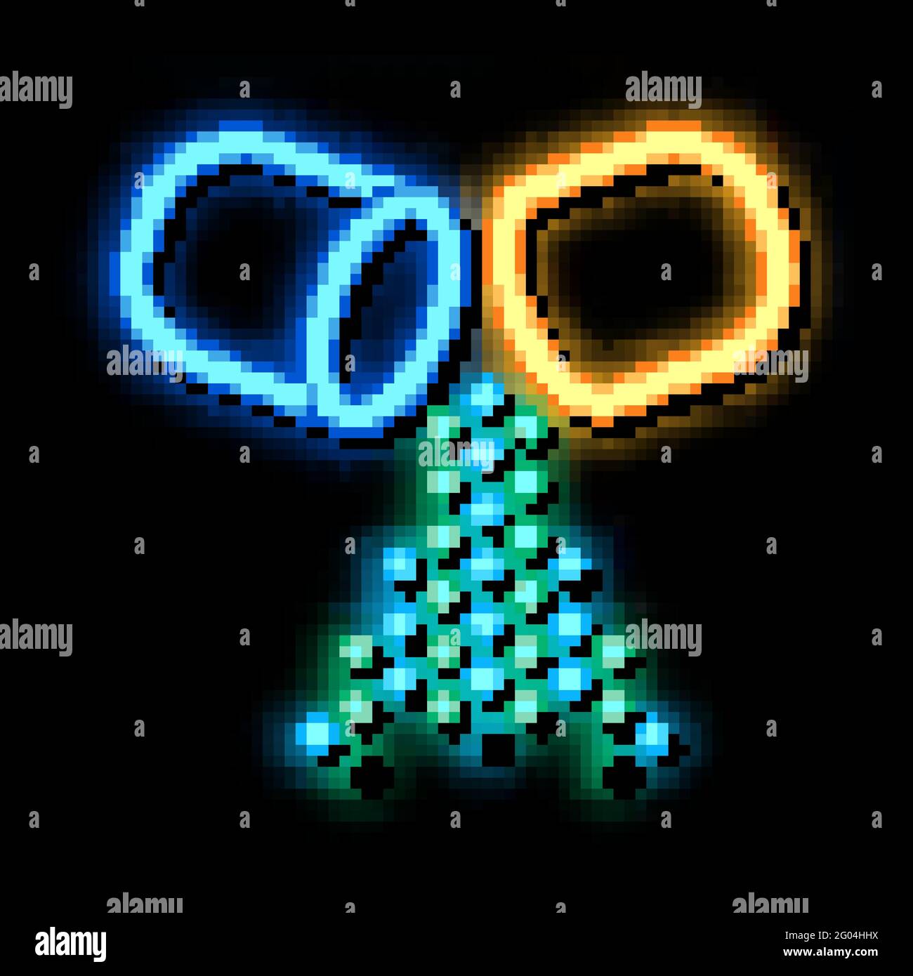 Capsule Inside Supplements neon glow icon illustration Stock Vector ...