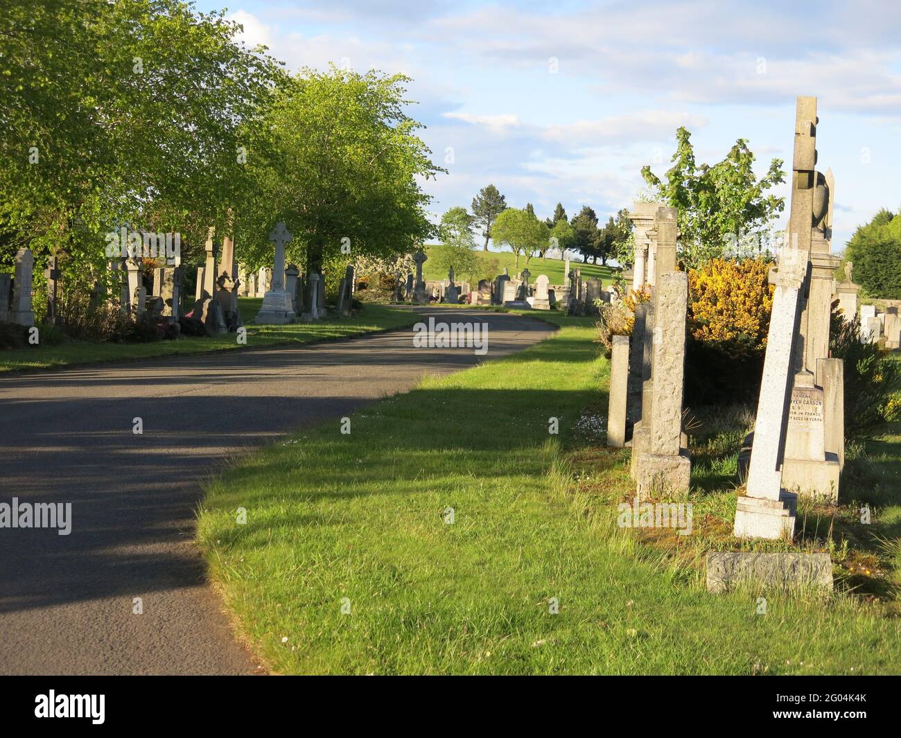 Rows of headstones set along semi-circular avenues, a peaceful final ...