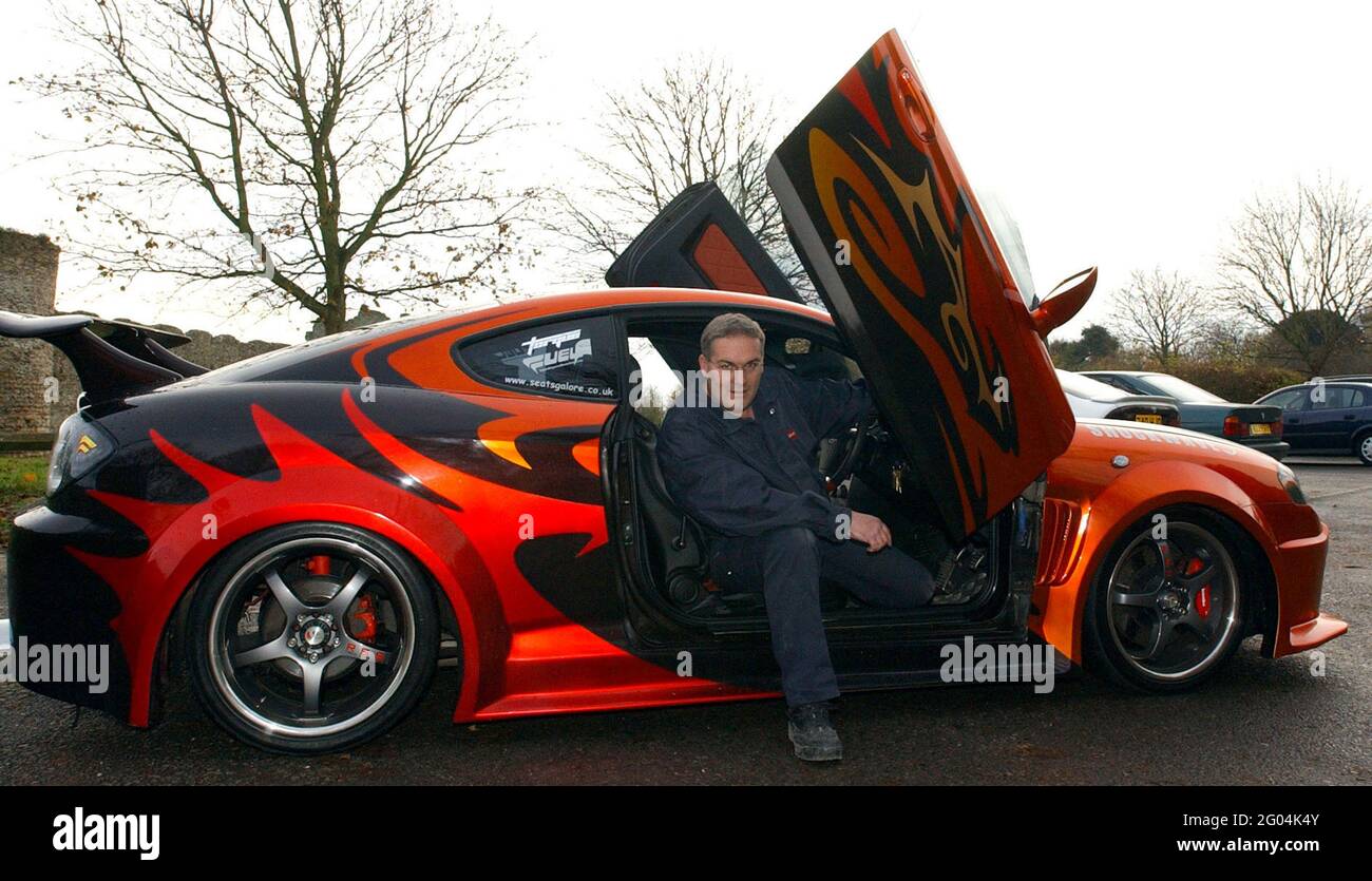 Steve Shanks with his Hyundai Coupe that he has spent over£60,000 on ...