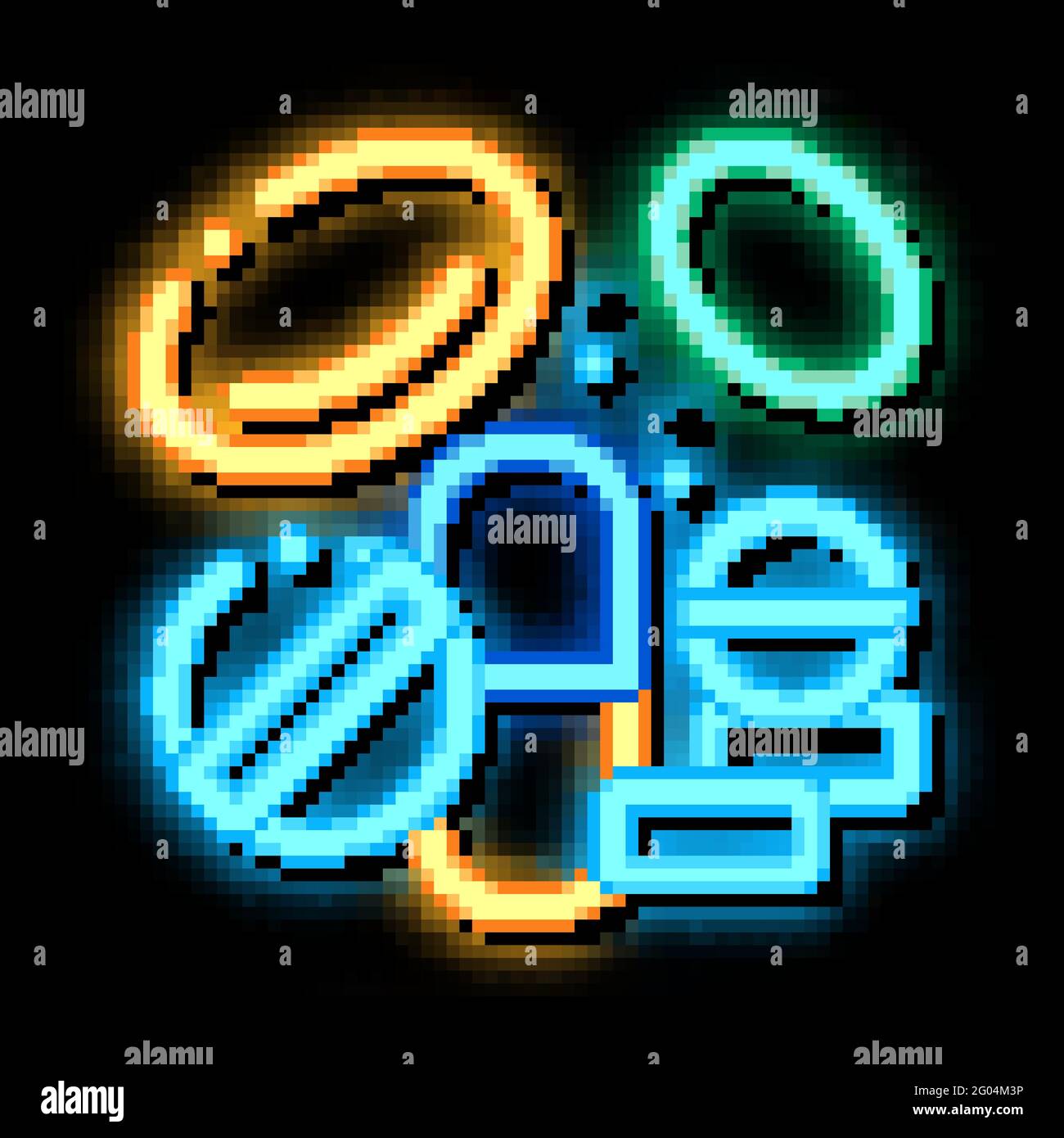 Medicines Supplements neon glow icon illustration Stock Vector Image ...