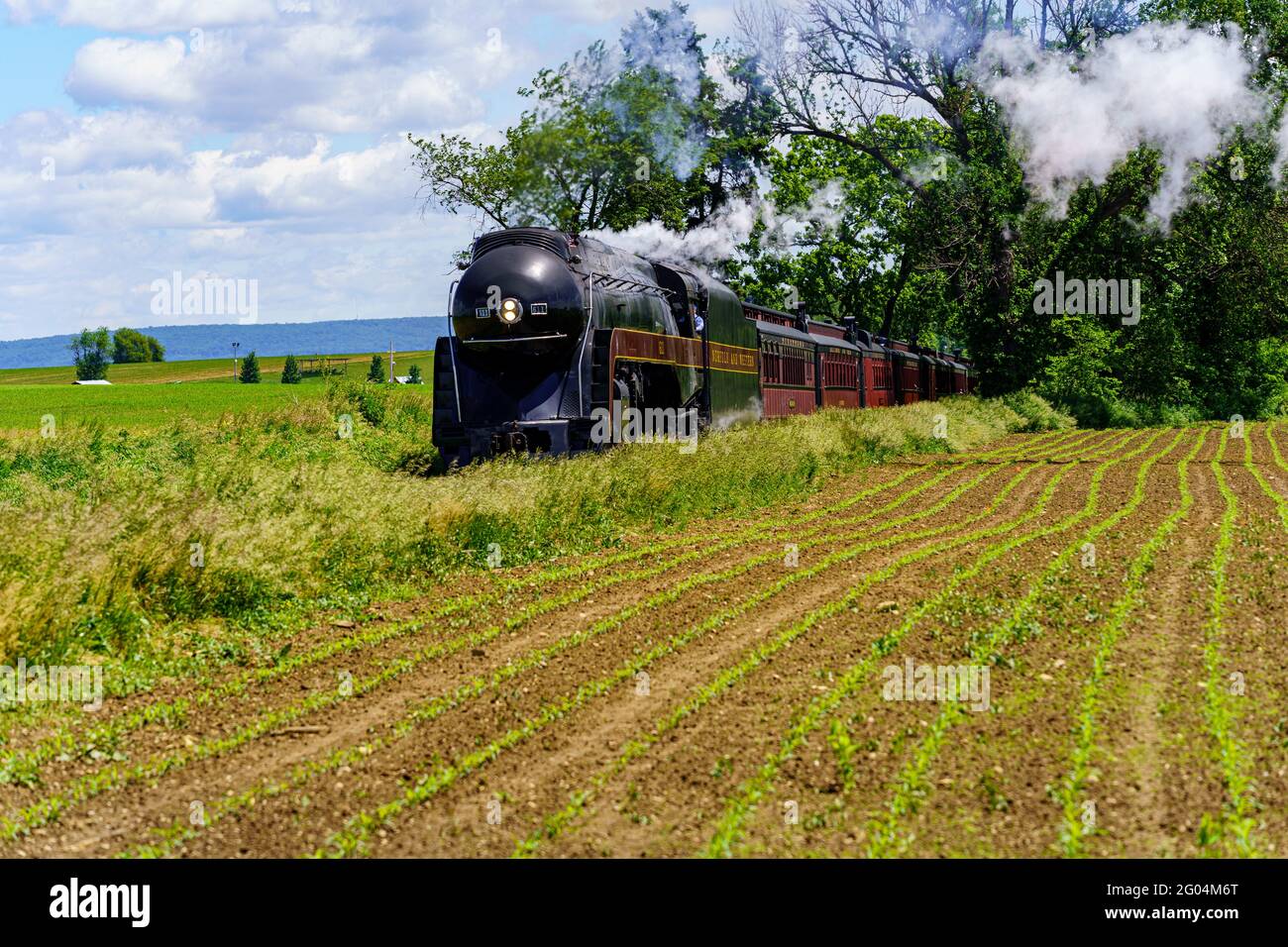 Paradise, PA, USA - May 31, 2021: The Norfolk & Western Class J 611 ...