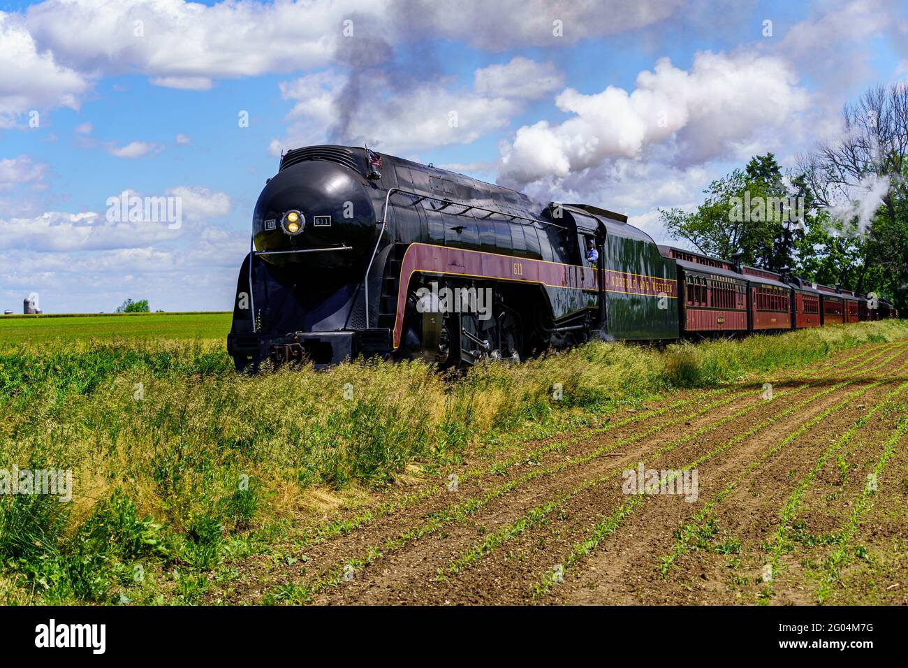Paradise, PA, USA - May 31, 2021: The Norfolk & Western Class J 611 ...