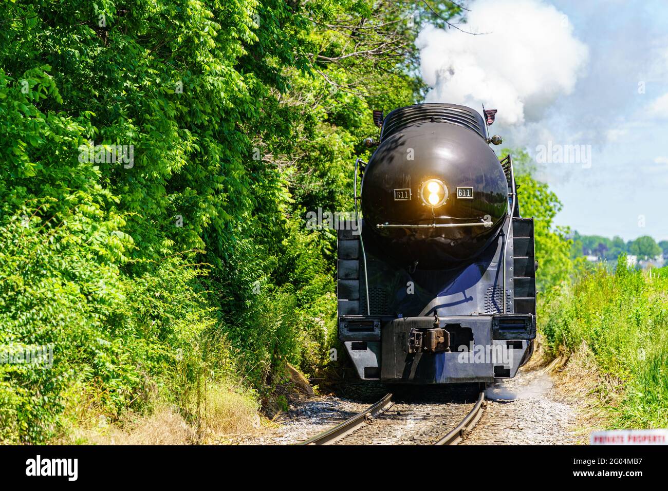 Paradise, PA, USA - May 31, 2021: The Norfolk & Western Class J 611 ...