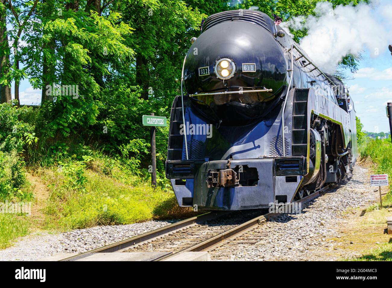 Paradise, PA, USA - May 31, 2021: The Norfolk & Western Class J 611 ...