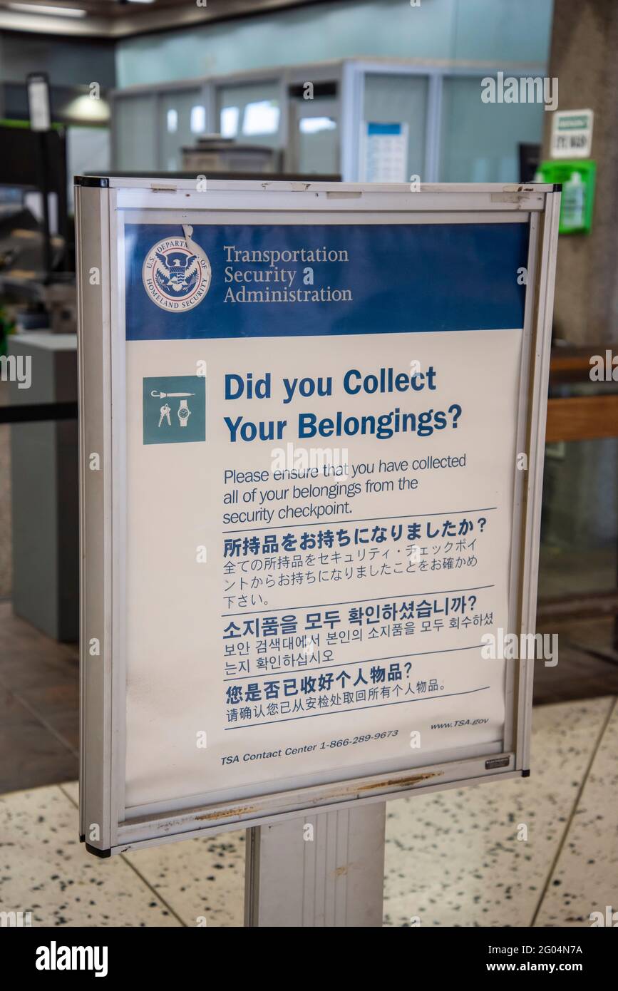 Airport Security Checkpoint Sign