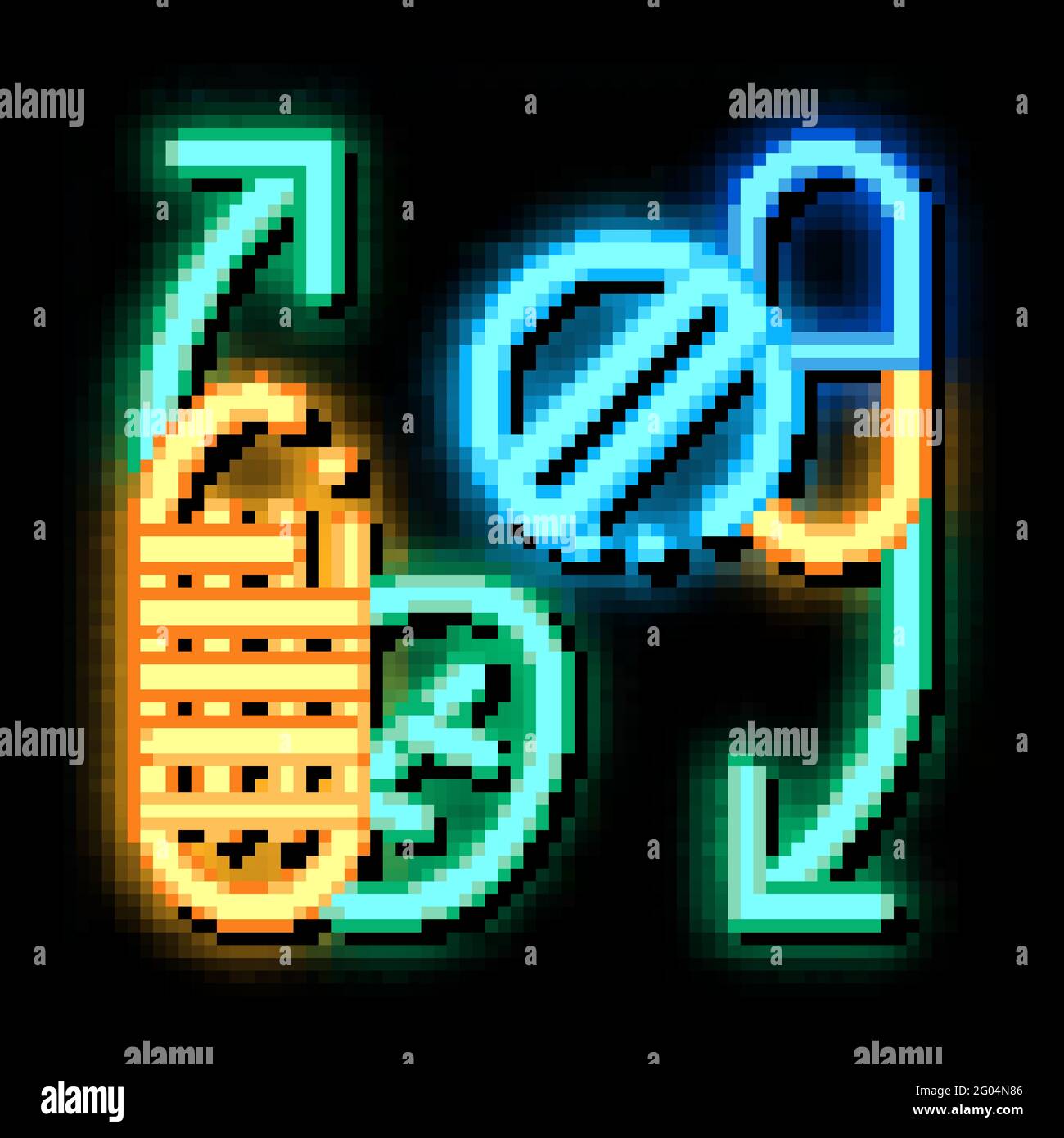 Supplements neon glow icon illustration Stock Vector Image & Art - Alamy