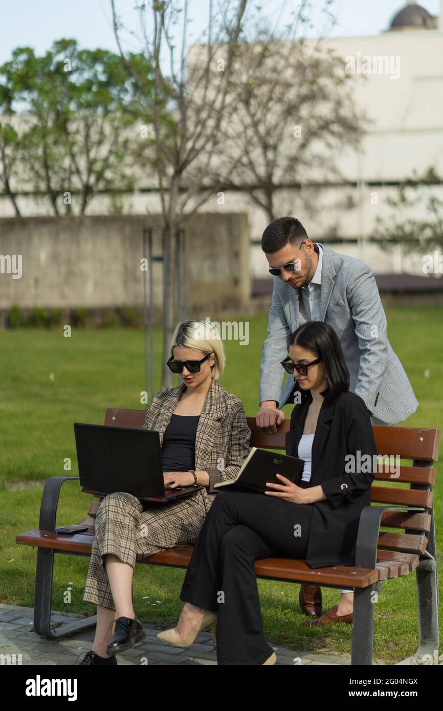 Three peopel hi-res stock photography and images - Alamy