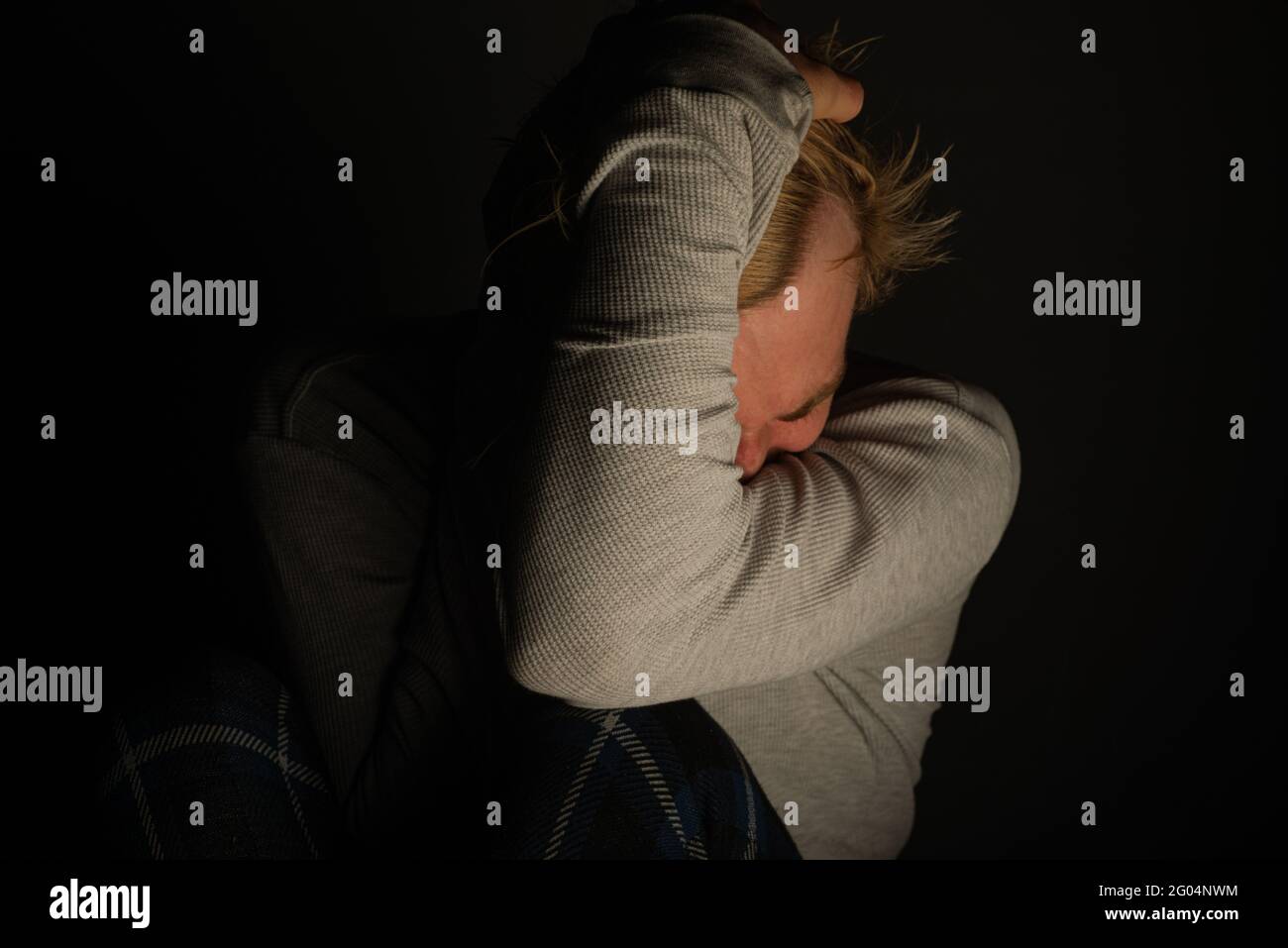 Broken boy is getting hit by anxiety really hard while crying about the ...