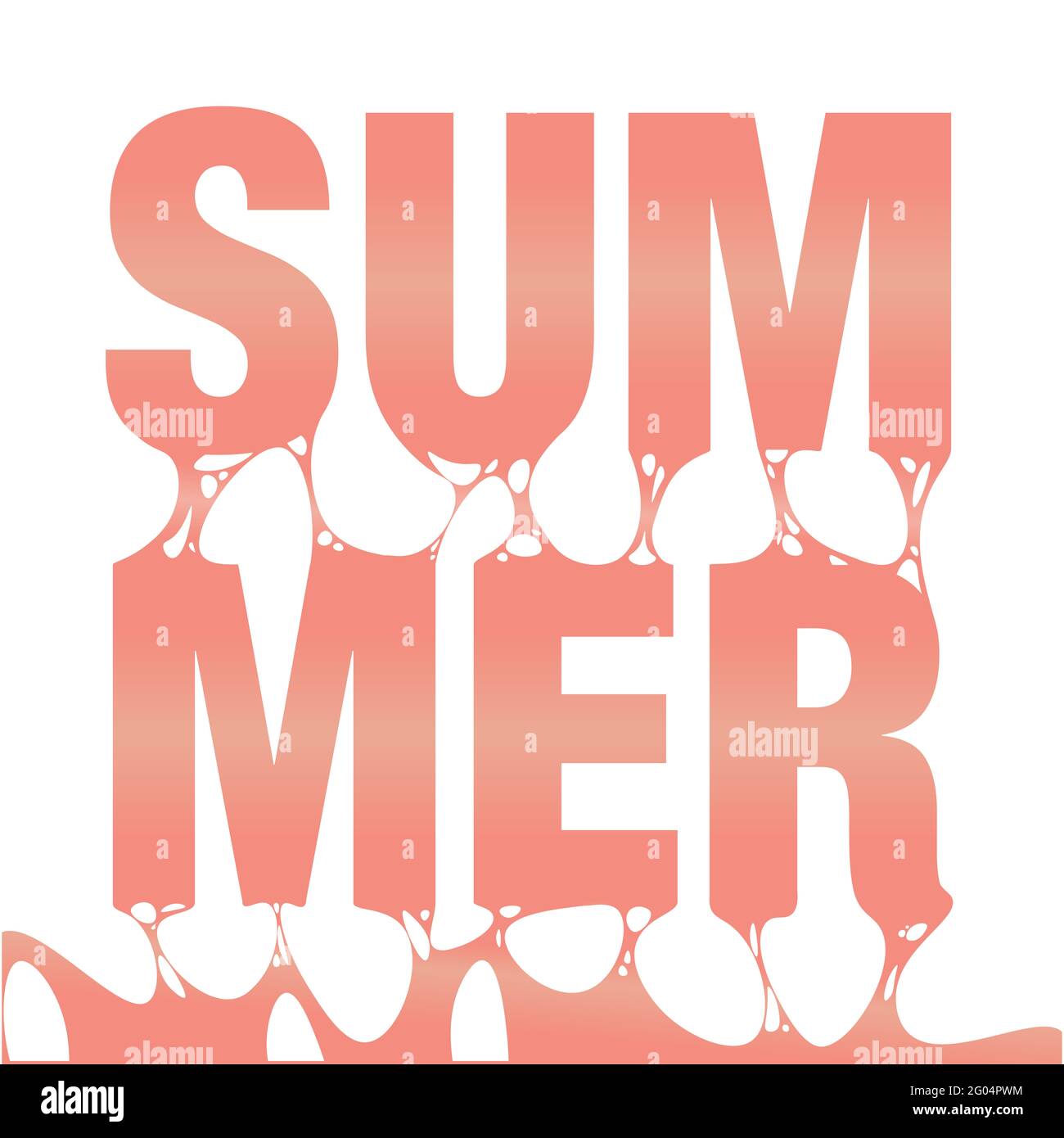 Sticky pink Summer lettering - illustration Stock Photo - Alamy