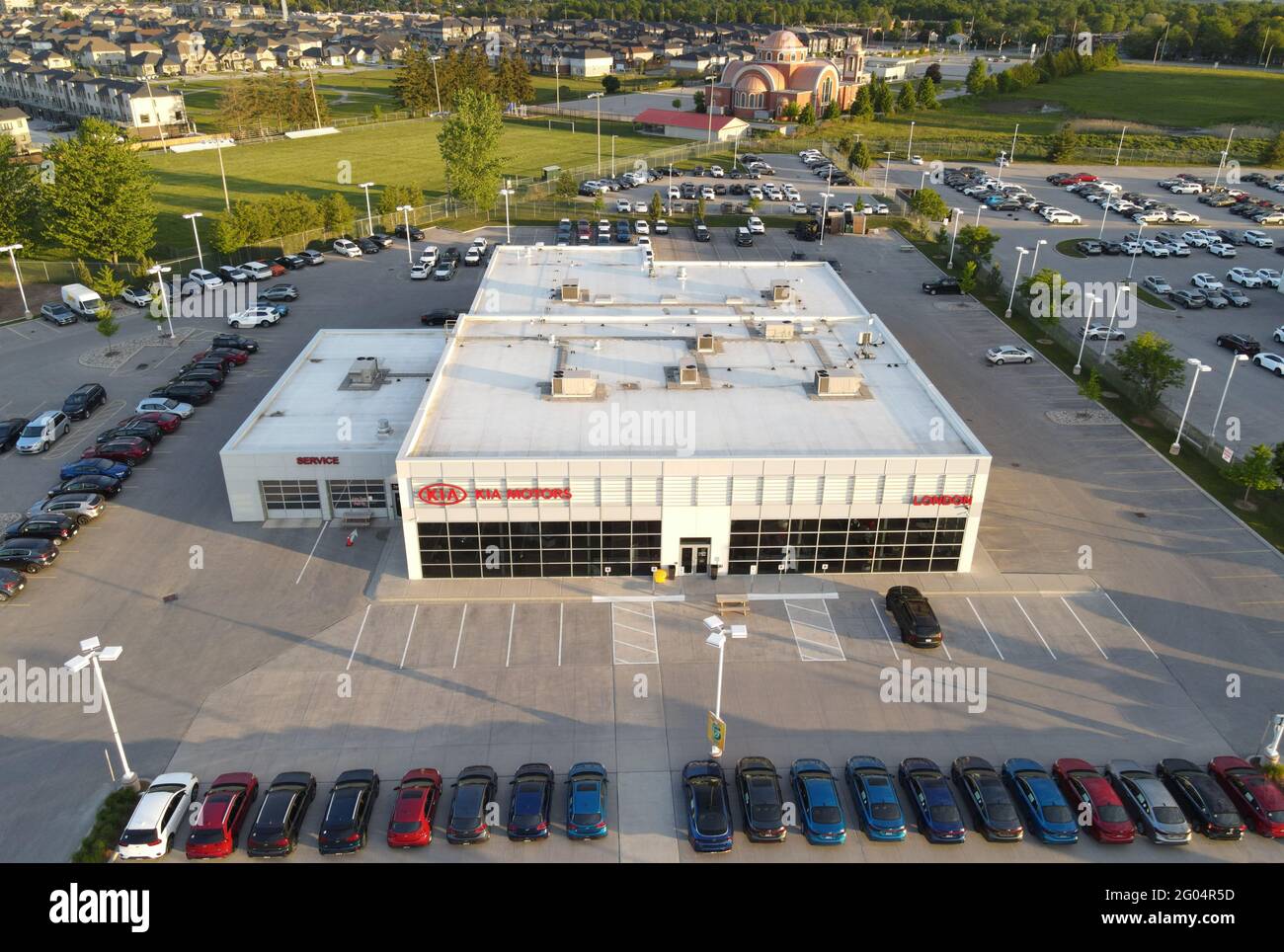 Car dealership aerial hi-res stock photography and images - Alamy