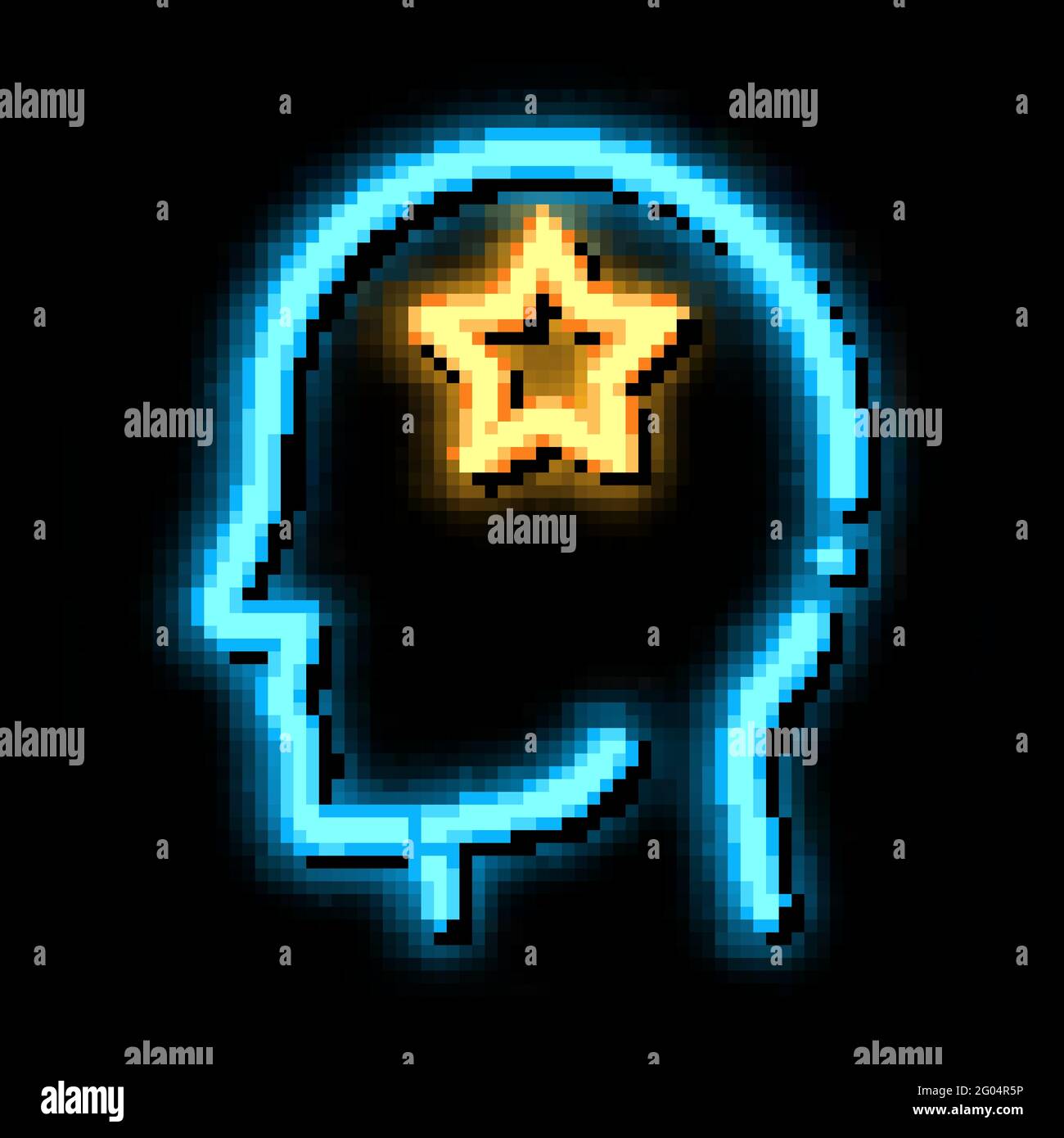 Man Star Human Talent neon glow icon illustration Stock Vector Image ...
