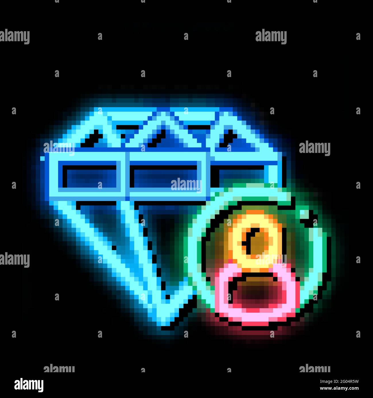 Diamond Human Talent neon glow icon illustration Stock Vector Image ...