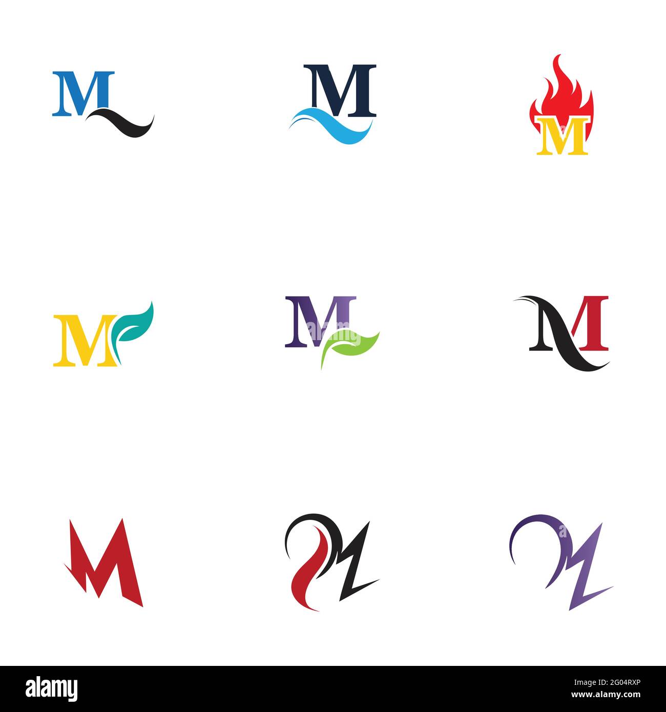 M Logo set Template vector icon design Stock Vector Image & Art - Alamy