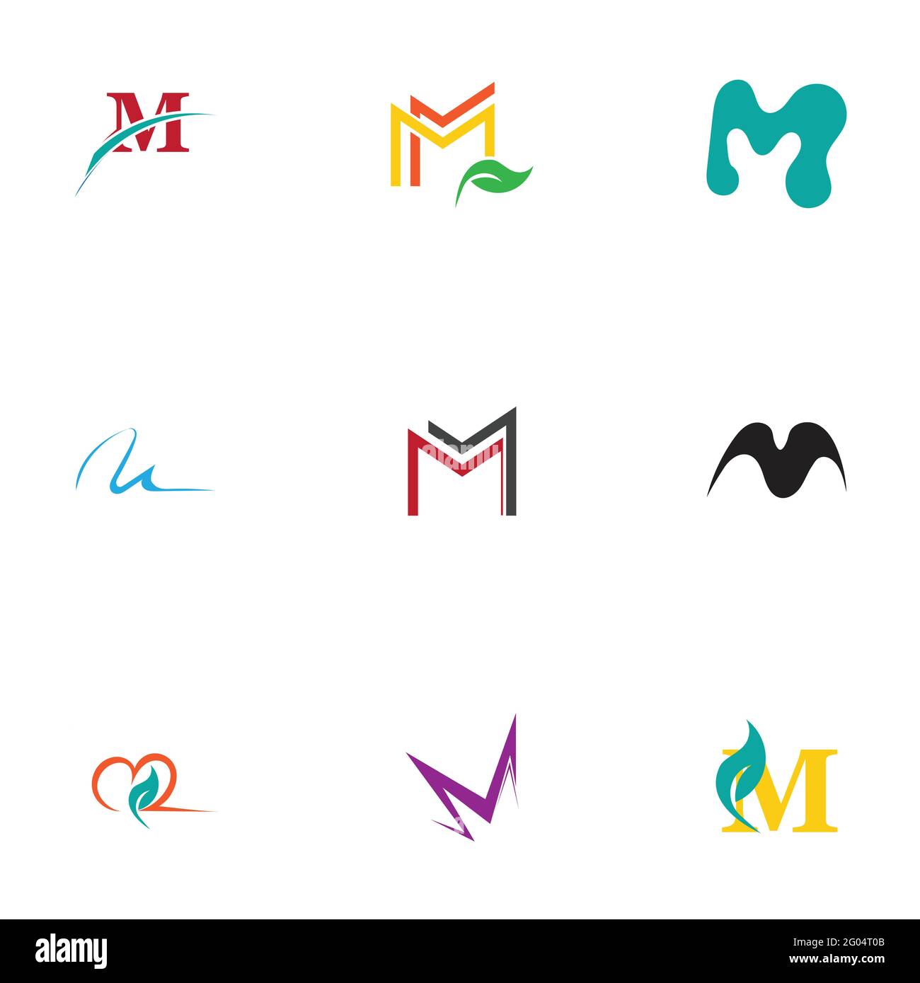 M Logo set Template vector icon design Stock Vector Image & Art - Alamy