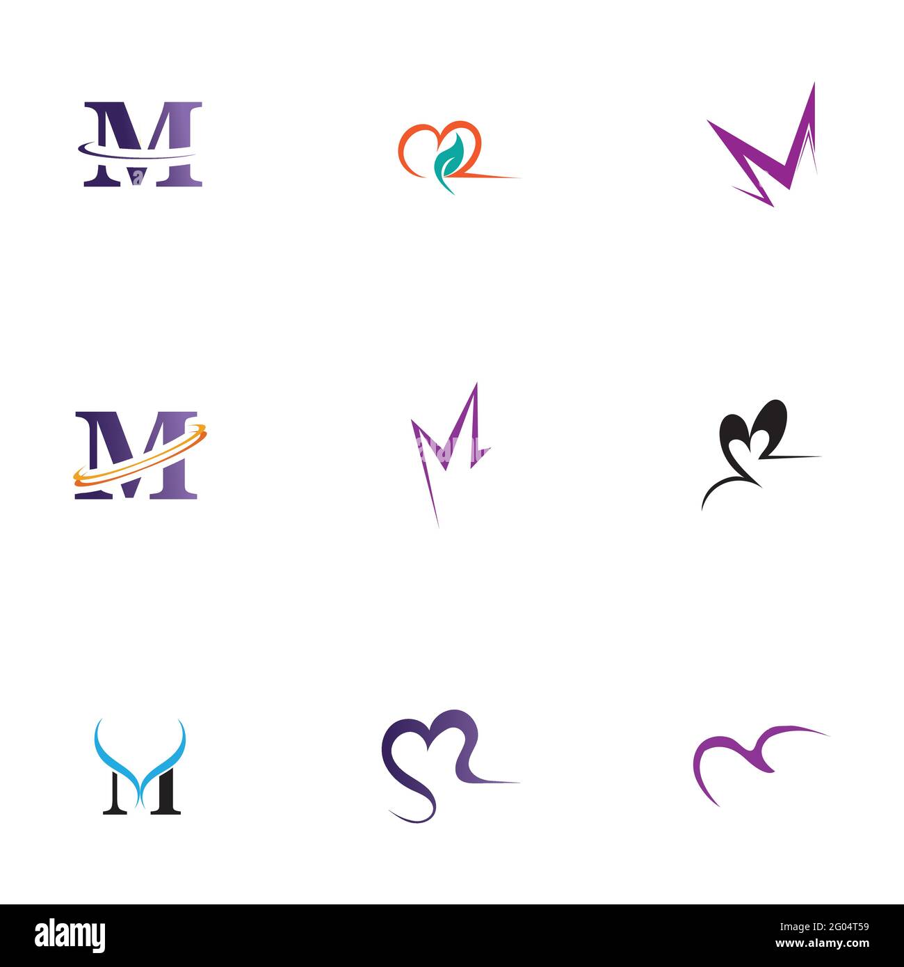 M Logo set Template vector icon design Stock Vector Image & Art - Alamy