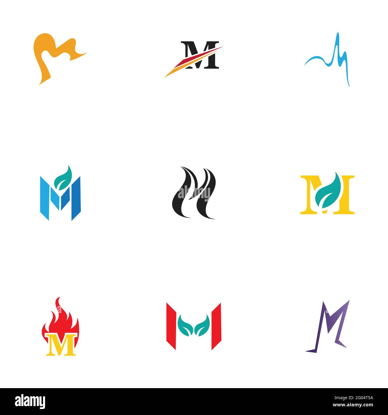 M Logo set Template vector icon design Stock Vector Image & Art - Alamy