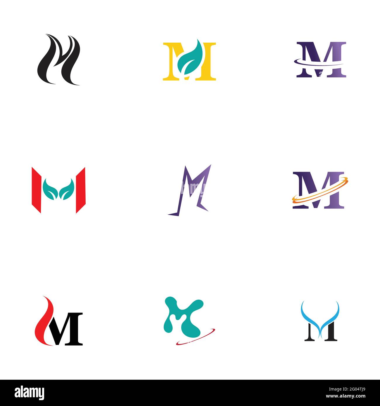 M Logo set Template vector icon design Stock Vector Image & Art - Alamy