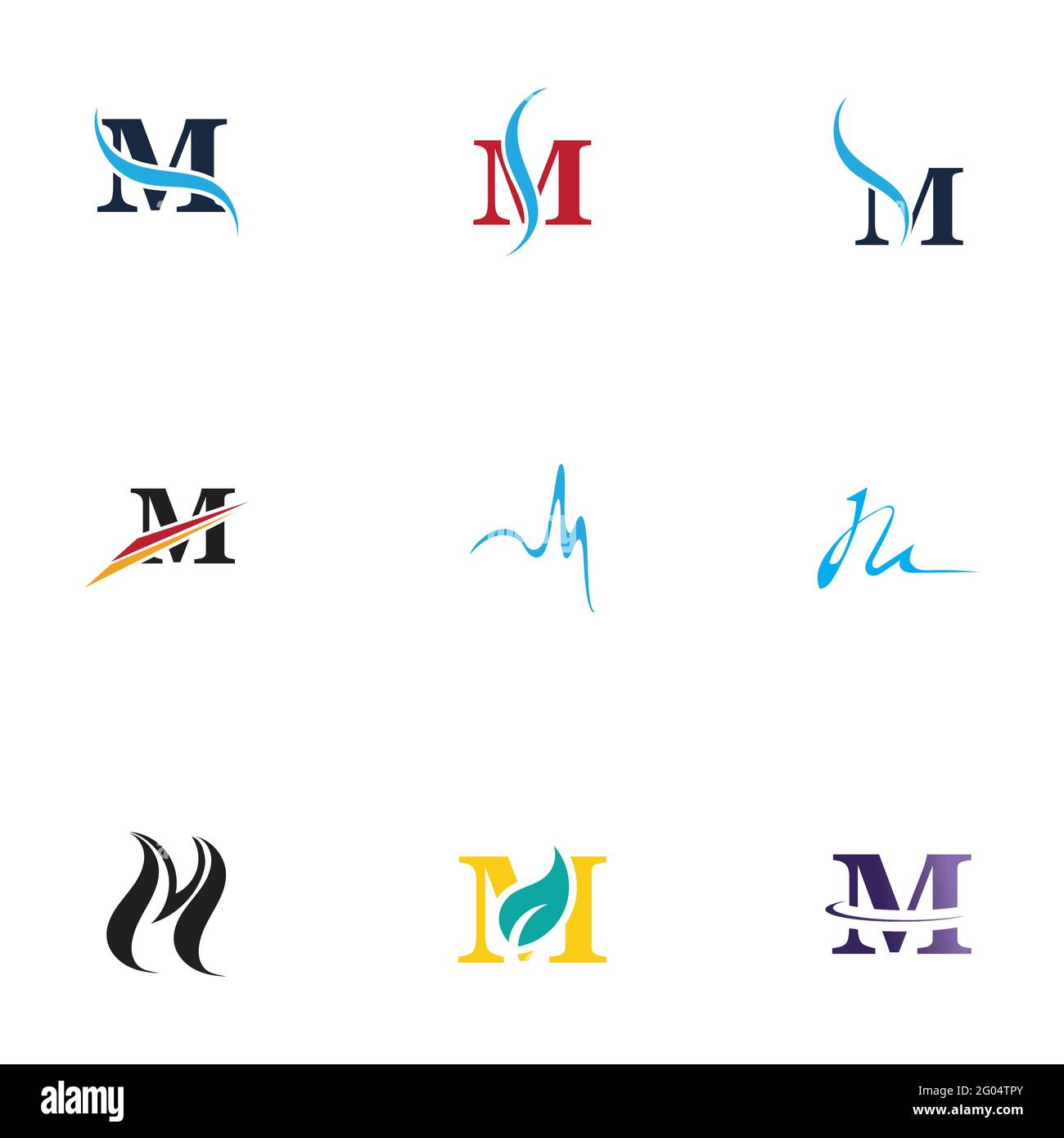 M Logo set Template vector icon design Stock Vector Image & Art - Alamy