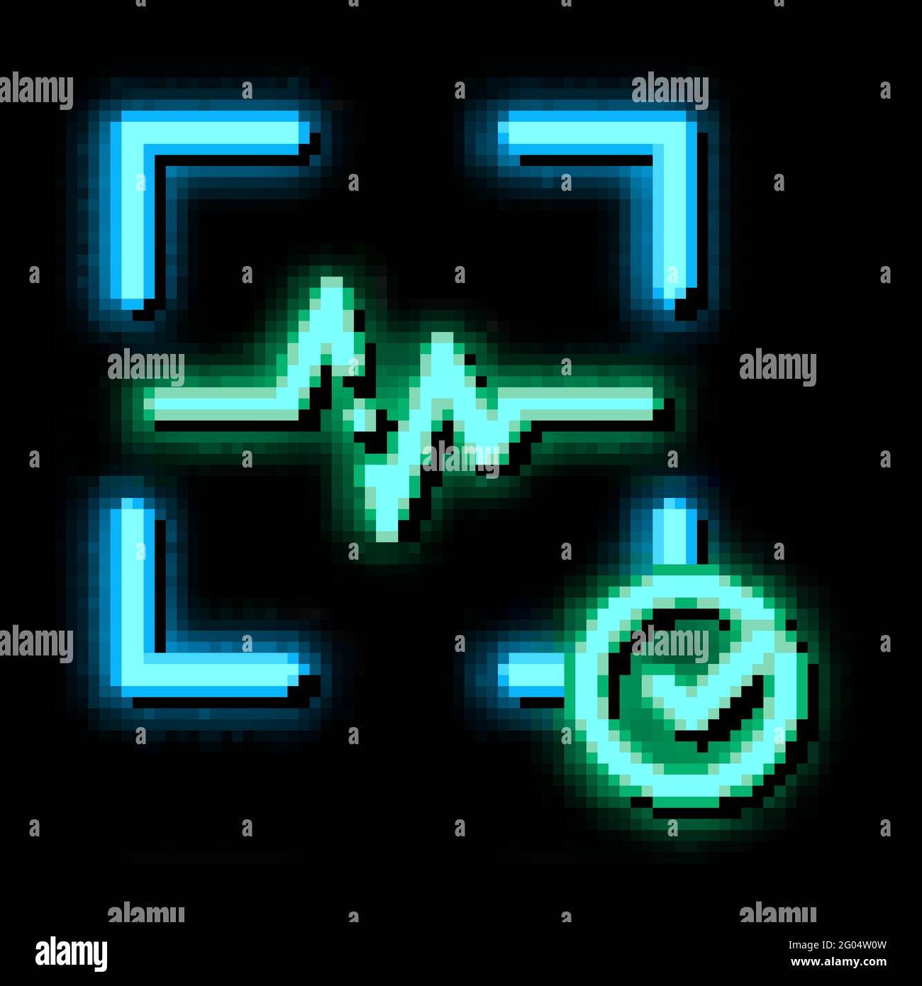 Confirmation of Action Voice Control neon glow icon illustration Stock ...